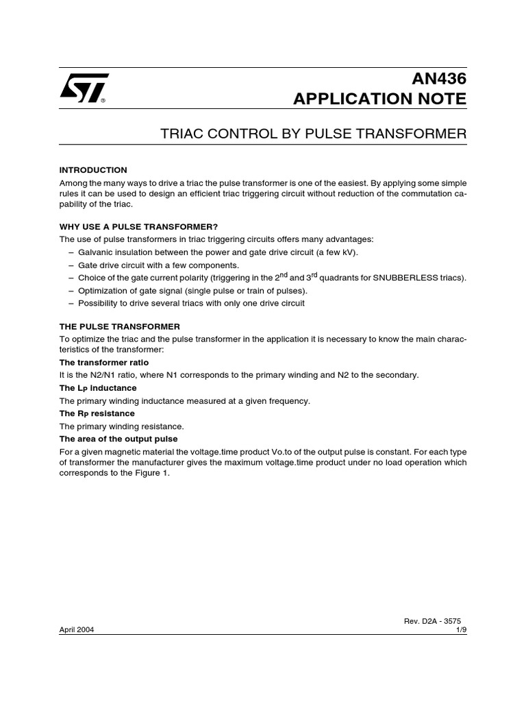 An436 Application Note | PDF | Transformer | Electromagnetism