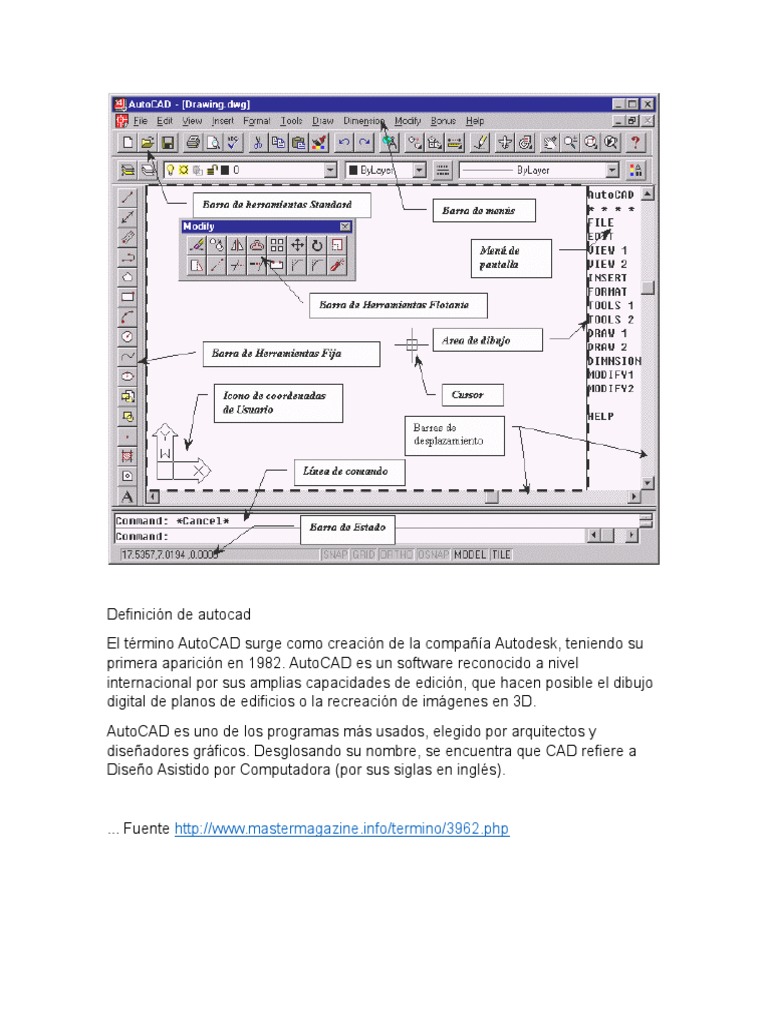 Definición de Autocad | PDF | Cad automático | Diseño asistido por ...