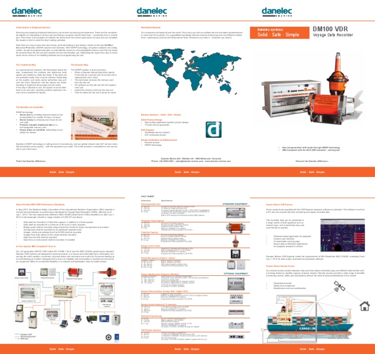 Danelec DM100 VDR: Revolutionizing Shipboard Service | PDF | User ...