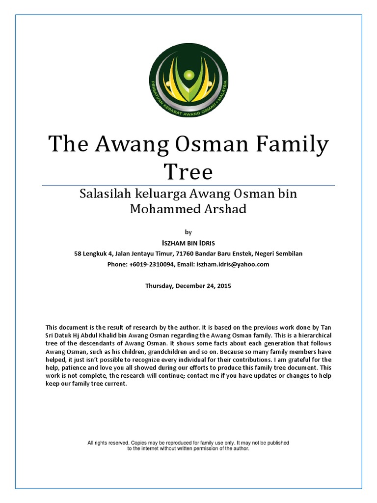 Salasilah Awang Osman - V3 R0 One Sided | PDF