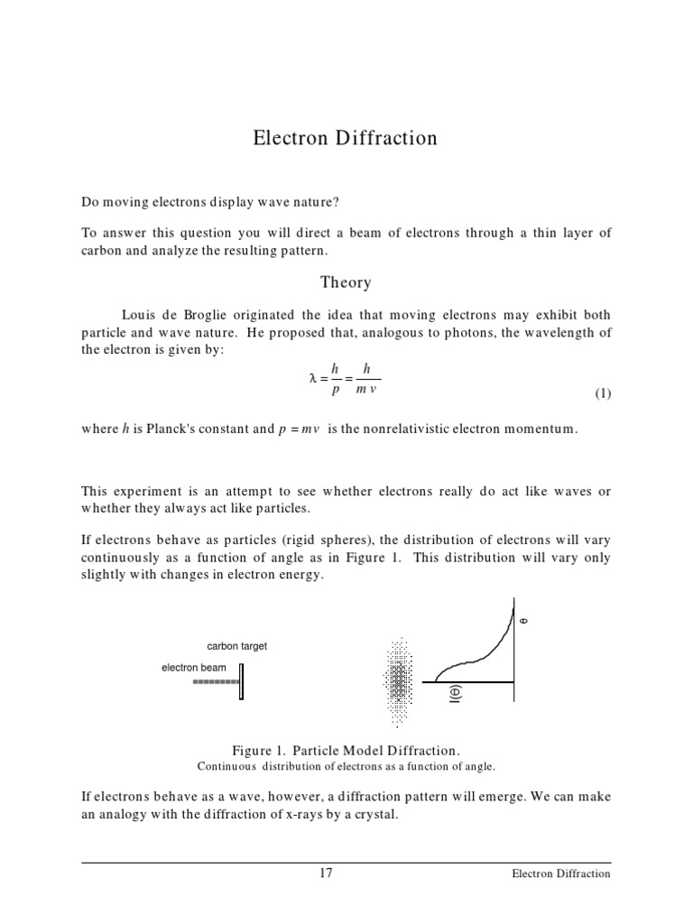 Electron Diffraction | PDF | Diffraction | X Ray Crystallography