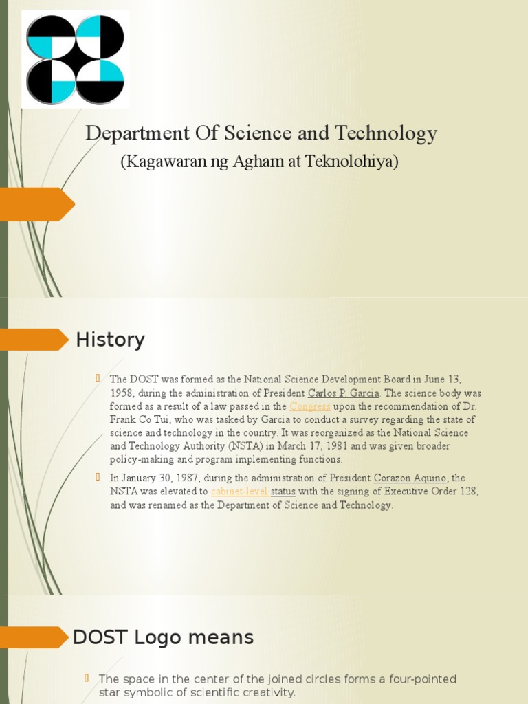 Department of Science and Technology | PDF | History