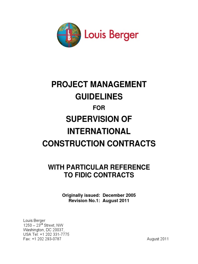 01 - Project Management Guidelines For Supervision of International Construction Contracts PDF ...