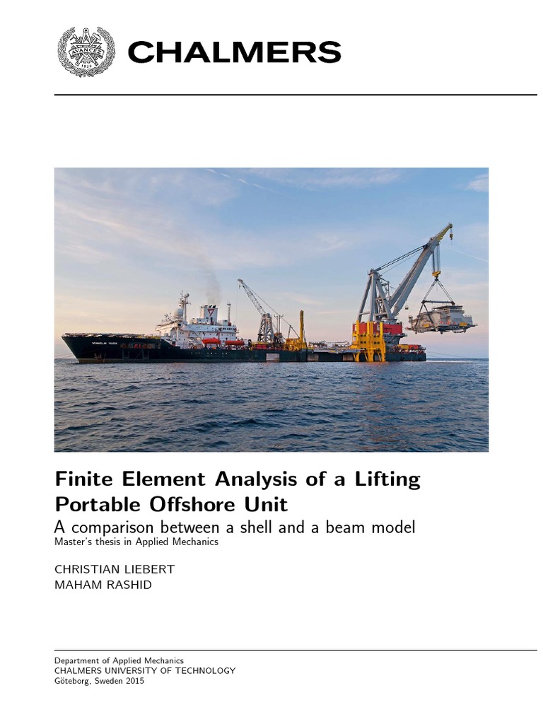Finite Element Analysis Of A Lifting Portable Offshore Unit Pdf