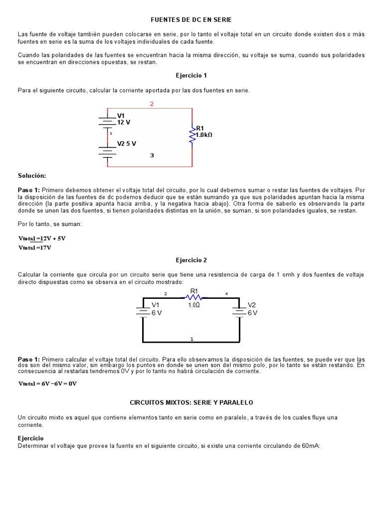 Taller Circuitos Pdf Resistencia Eléctrica Y Conductancia