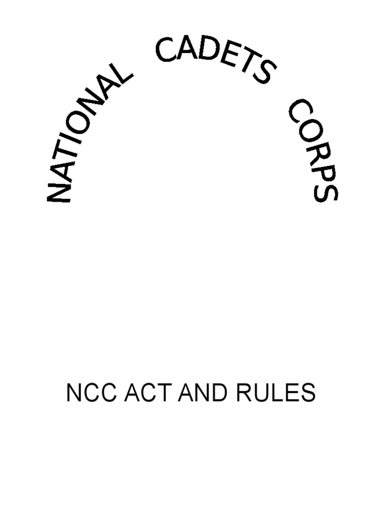 NCC Act and Rules | PDF