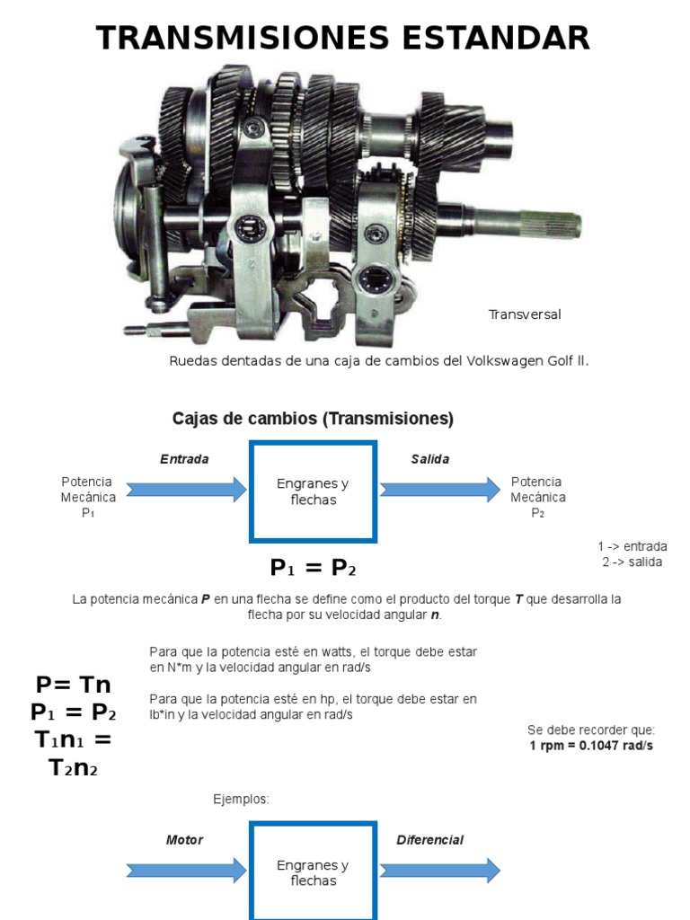 Transmisiones estandar