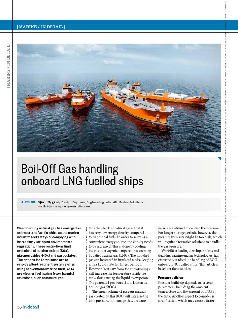 Boil-Off Gas Handling Onboard LNG Fuelled Ships | PDF | Internal ...