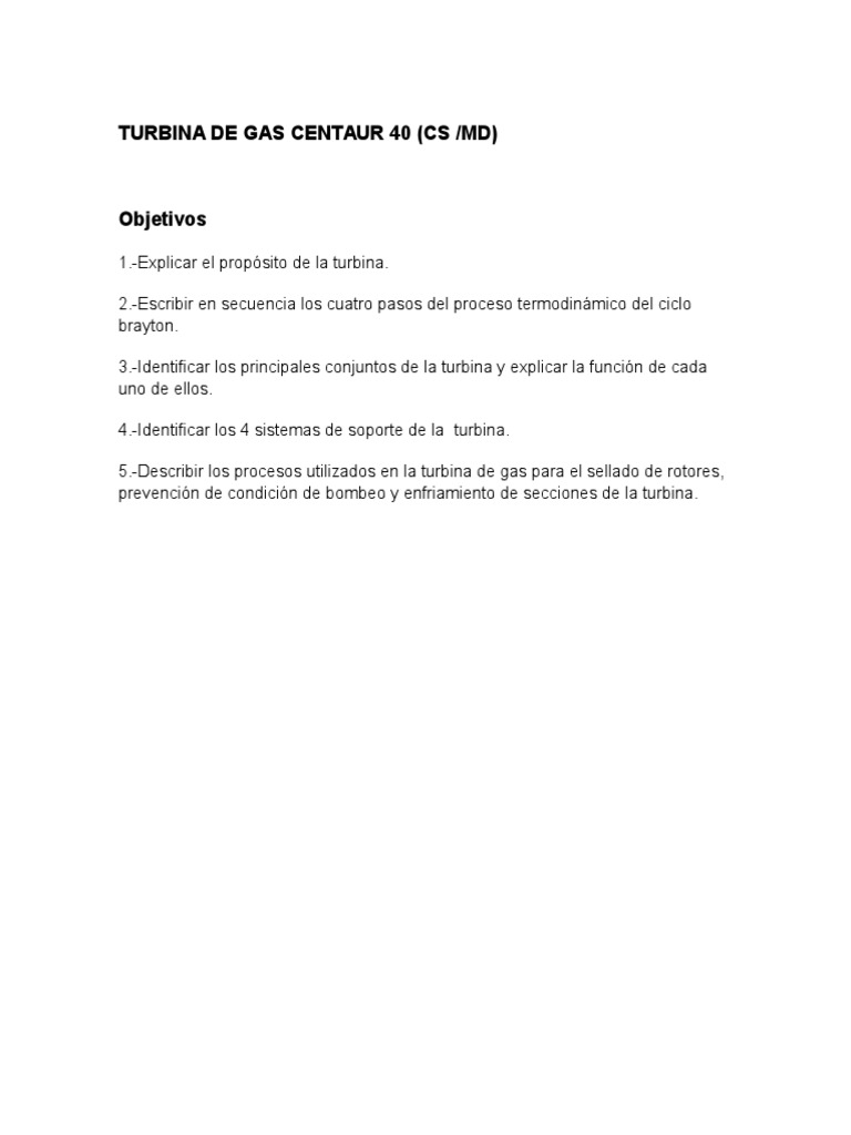 Manual de la Turbina Solar Centaur 40 | PDF | Turbina | Compresor de gas