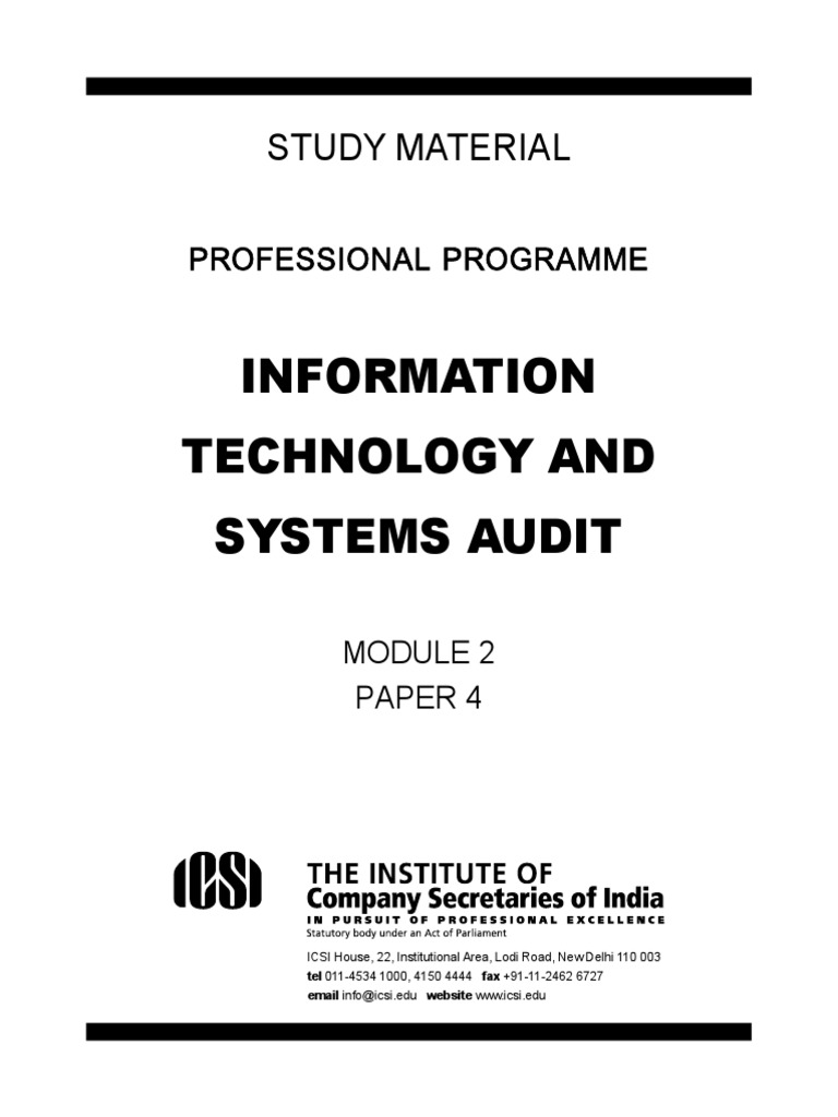 Information Technology&Systems Audit | PDF | Computer Data Storage | Public Key Cryptography