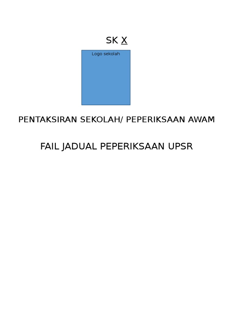 Muka Depan Fail SUP UPSR | PDF