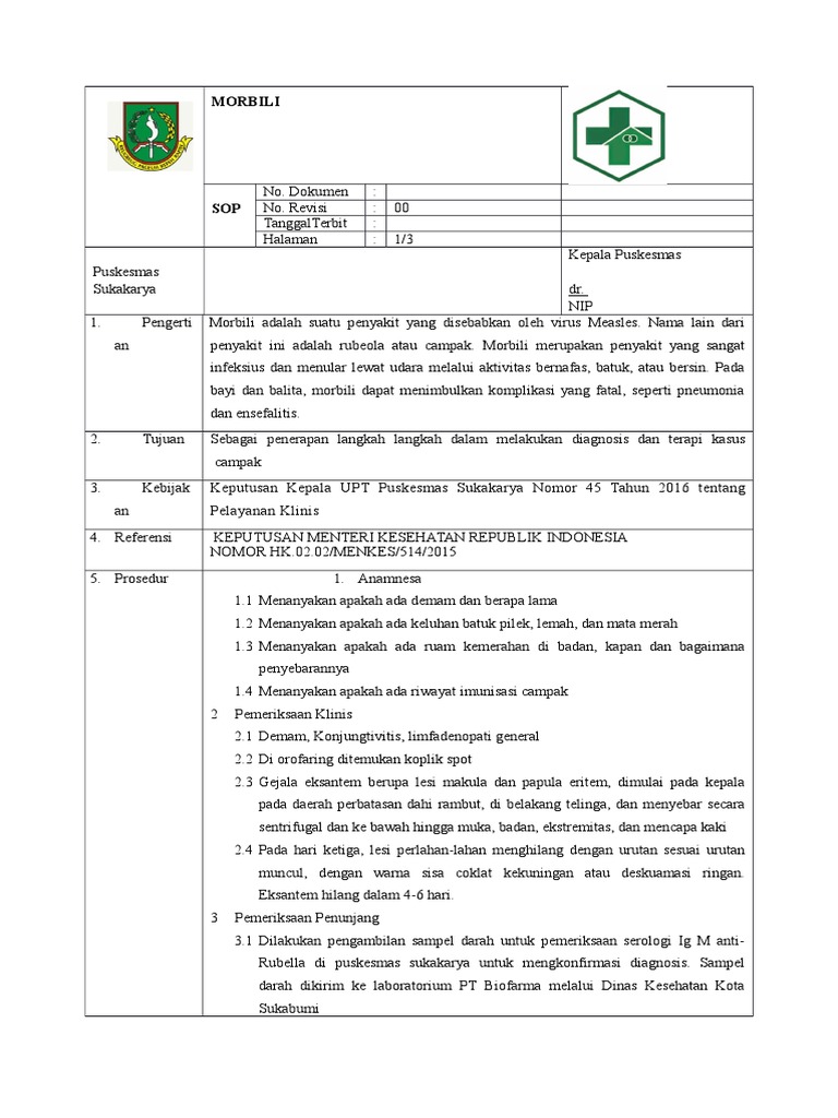 SOP Morbili | PDF