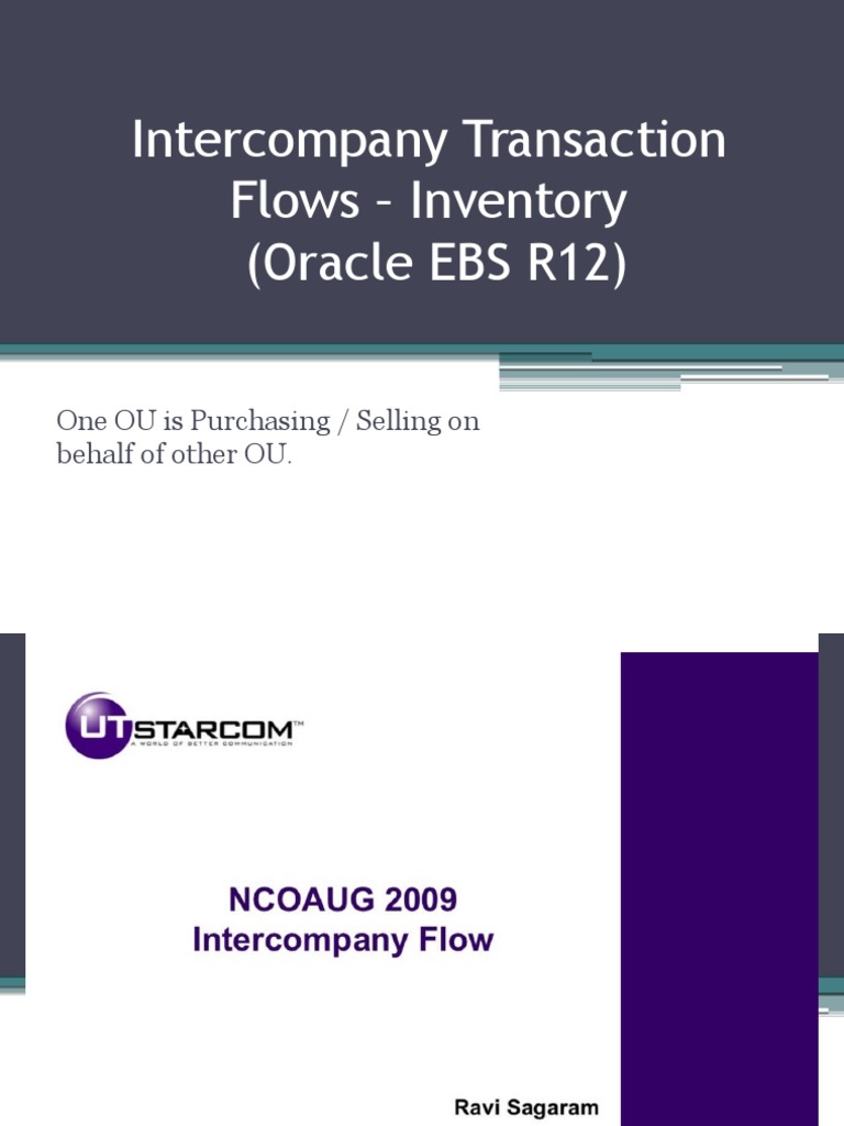 Intercompany Transaction Flows - Inventory (Oracle EBS R12) : One OU Is ...