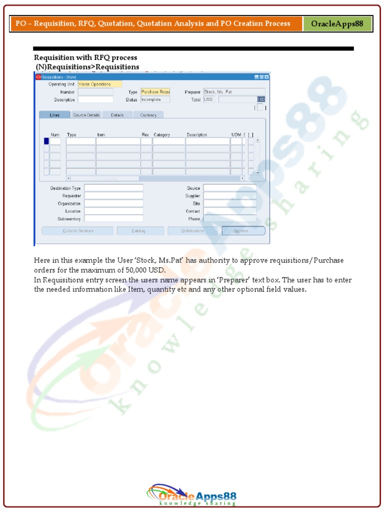 RFQ and Quotation Process in PO Creation | PDF | Button (Computing ...