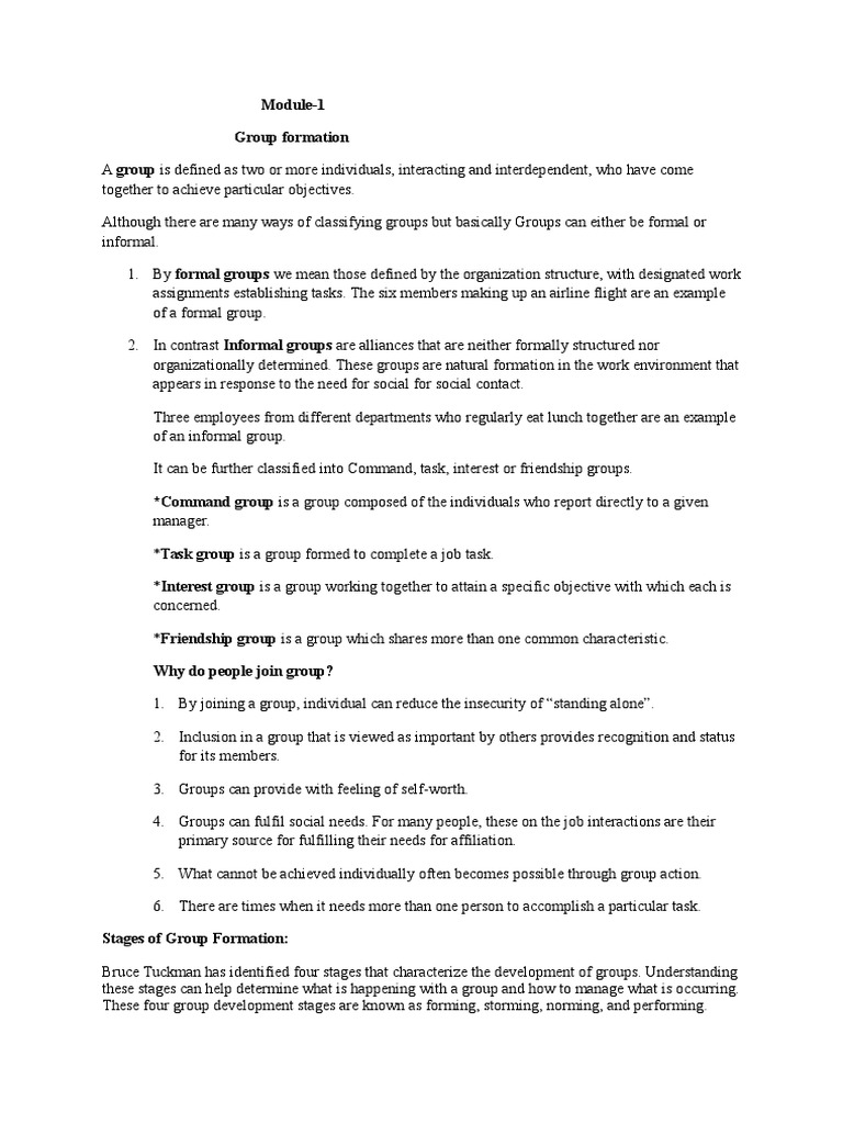Understanding Group Dynamics and Formation | PDF | Conformity | Leadership