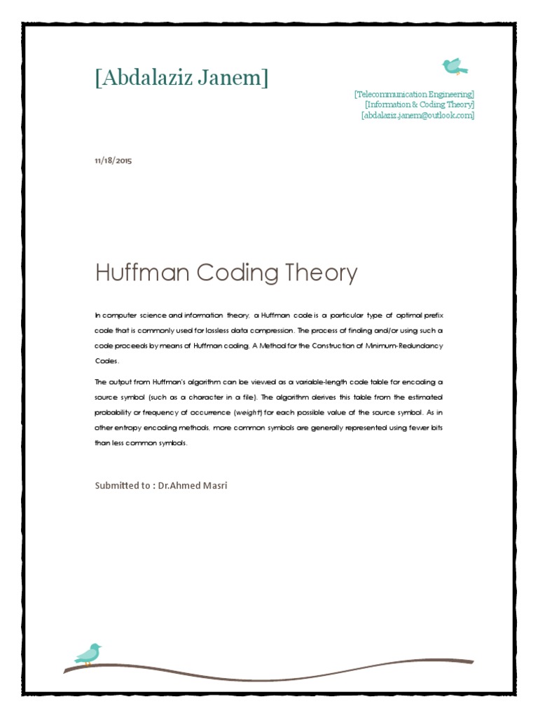 Huffman Coding Theory Explained | PDF | Code | Encodings