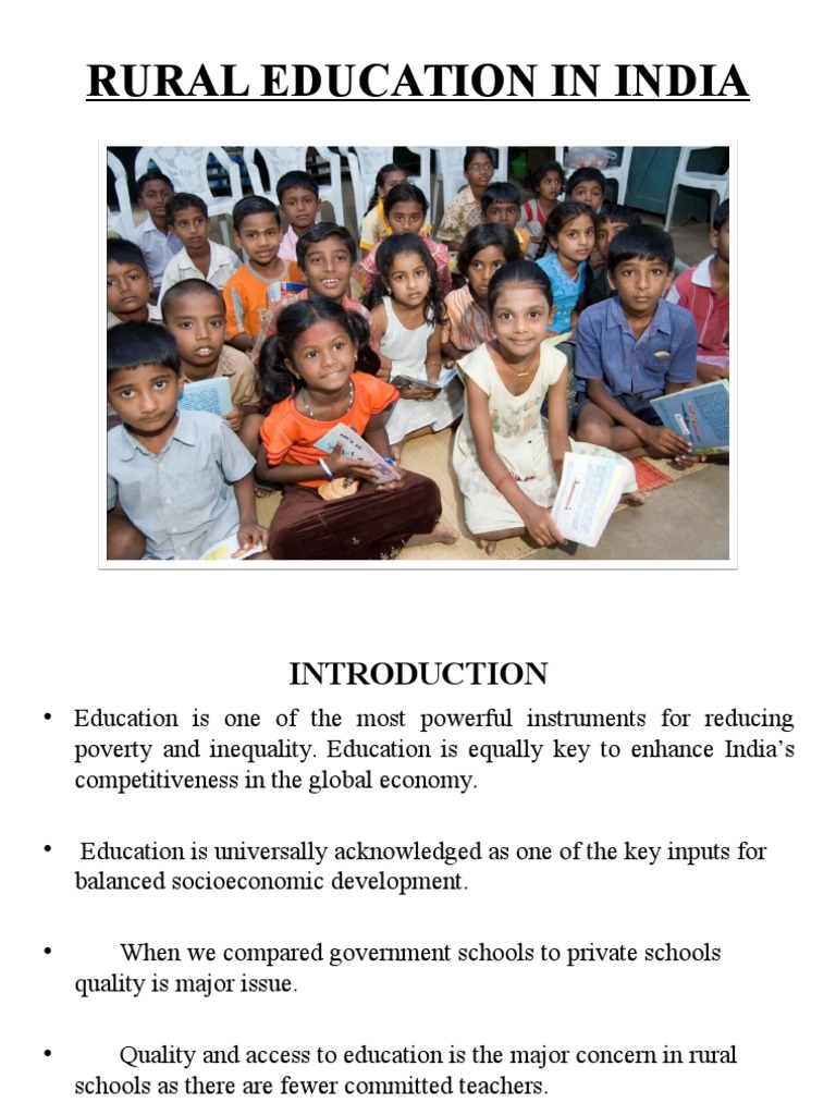 Rural Education Sector India Pdf Primary Education Schools