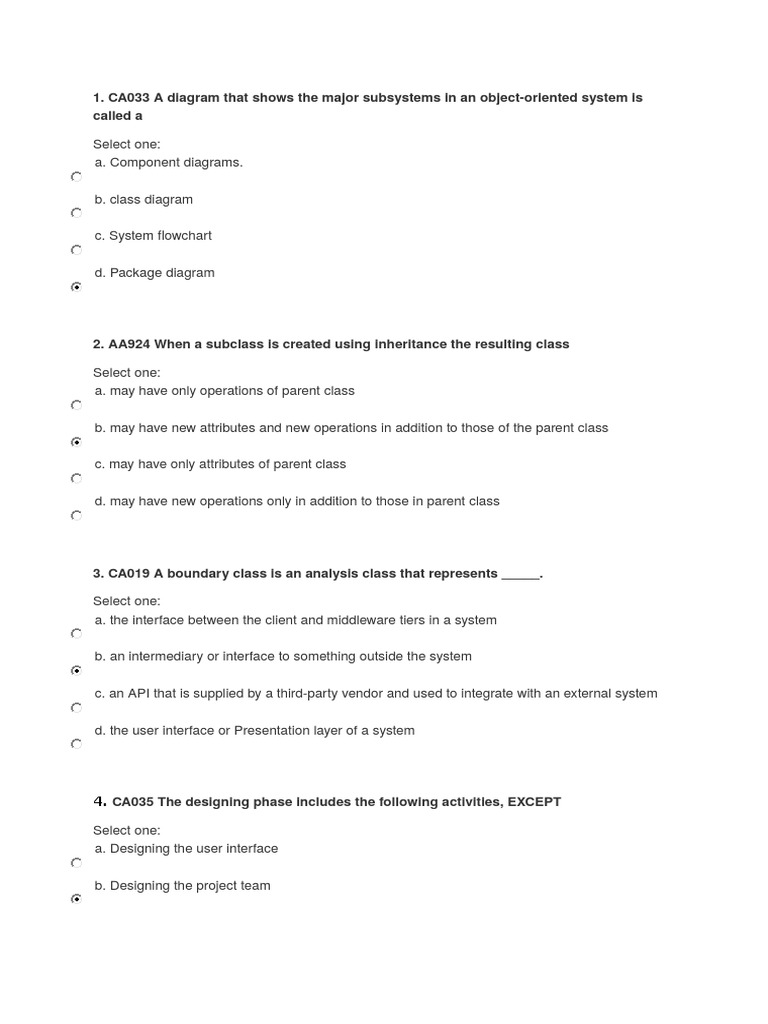 Ooad Assignment Question And Answers Pdf Class Computer Programming Object Computer
