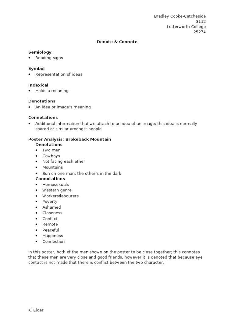 Denote & Connote | PDF
