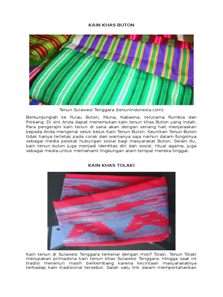 Kain Khas Buton | PDF