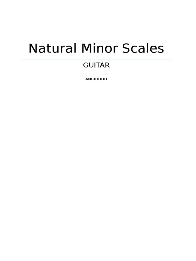 Natural Minor Scales | PDF