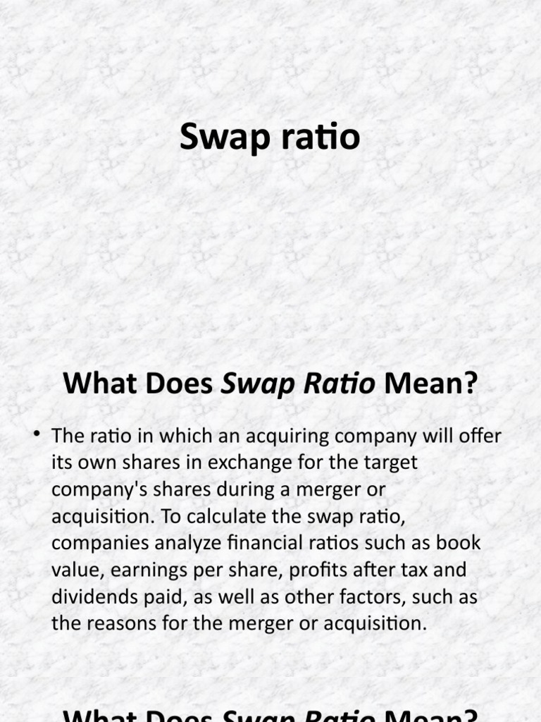 Swap Ratio | PDF | Leveraged Buyout | Takeover
