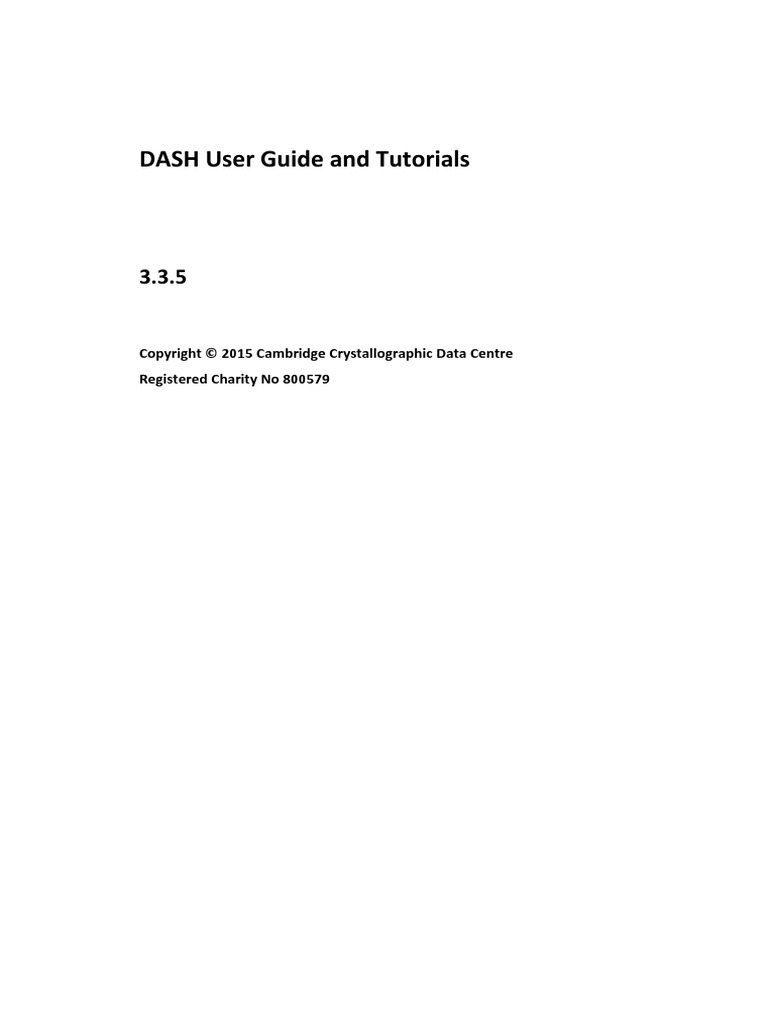 Dash Tutorials | PDF | X Ray Crystallography | Crystal Structure