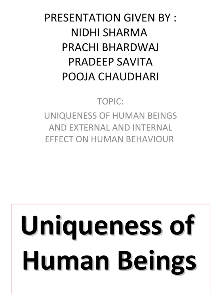 Uniqueness of Human Behavior Insights | PDF | Extraversion And ...