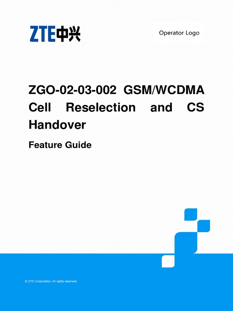 ZTE - GSM - WCDMA Cell Reselection & CS Handover | PDF | 3 G | Gsm