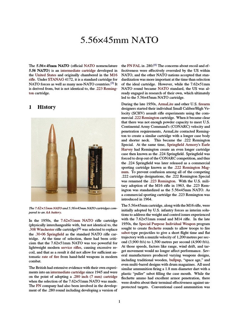 5.56×45mm NATO | Cartridge (Firearms) | Firearms