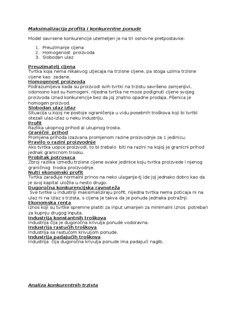 Skripta Za 2. Kolokvij Mikroekonomija | PDF