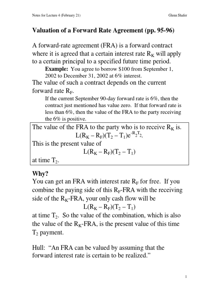 Valuation of Forward Rate Agreements | PDF | Swap (Finance) | Libor