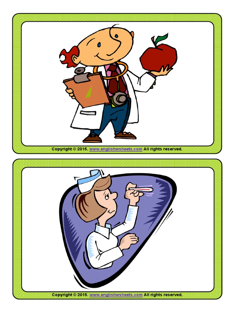 Hospital Vocabulary Medium Esl Flashcards For Kids | PDF