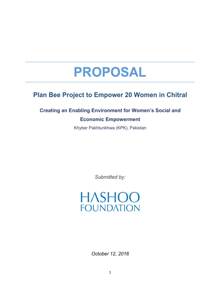 Plan Bee Project To Empower 20 Women in Chitral Proposal - 10!12!2016 ...