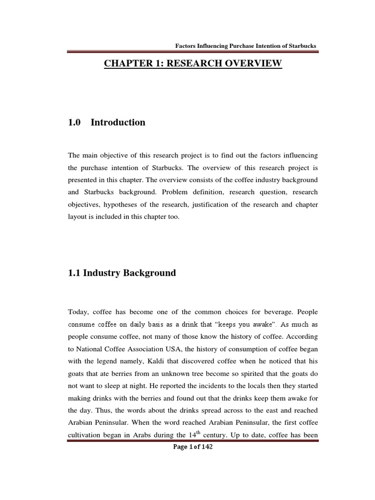 Factors Influencing Purchase Intention of Starbucks PDF | PDF | Brand ...