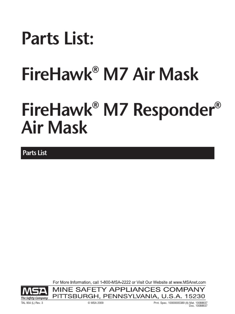 Firehawk M7 Parts List PDF | Download Free PDF | Valve | Piston