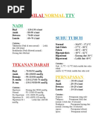 Menurut WHO Adapun Normal Tanda-Tanda Vital (TTV | PDF