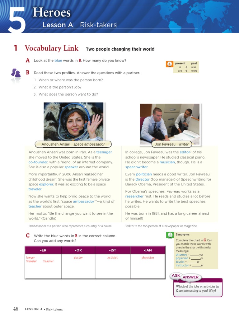 Sample Unit 5 World Link 1 PDF | PDF | Linguistics | Languages