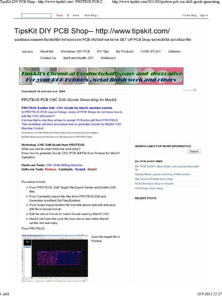 PROTEUS PCB CNC Drill - Gcode Generating For Mach3 | PDF