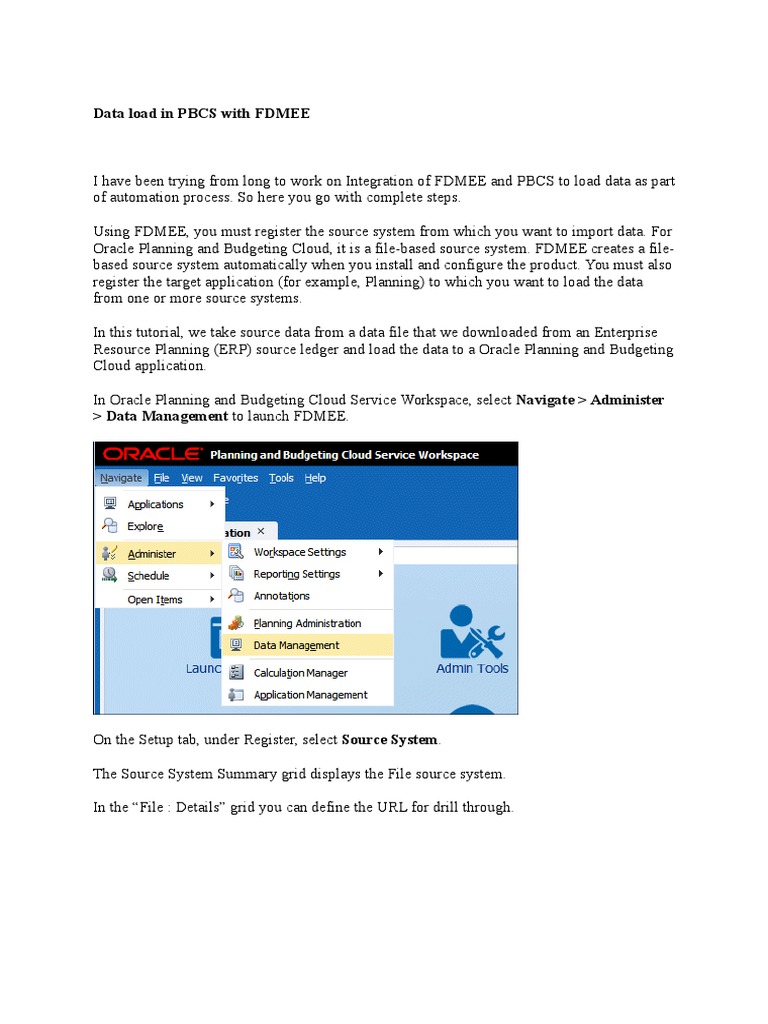 Data Load In Pbcs Pdf Comma Separated Values Cloud Computing