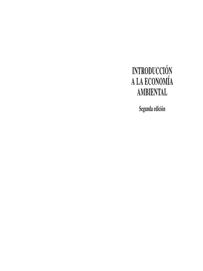 Introducción A La Economía Ambiental de Diego Azqueta | PDF