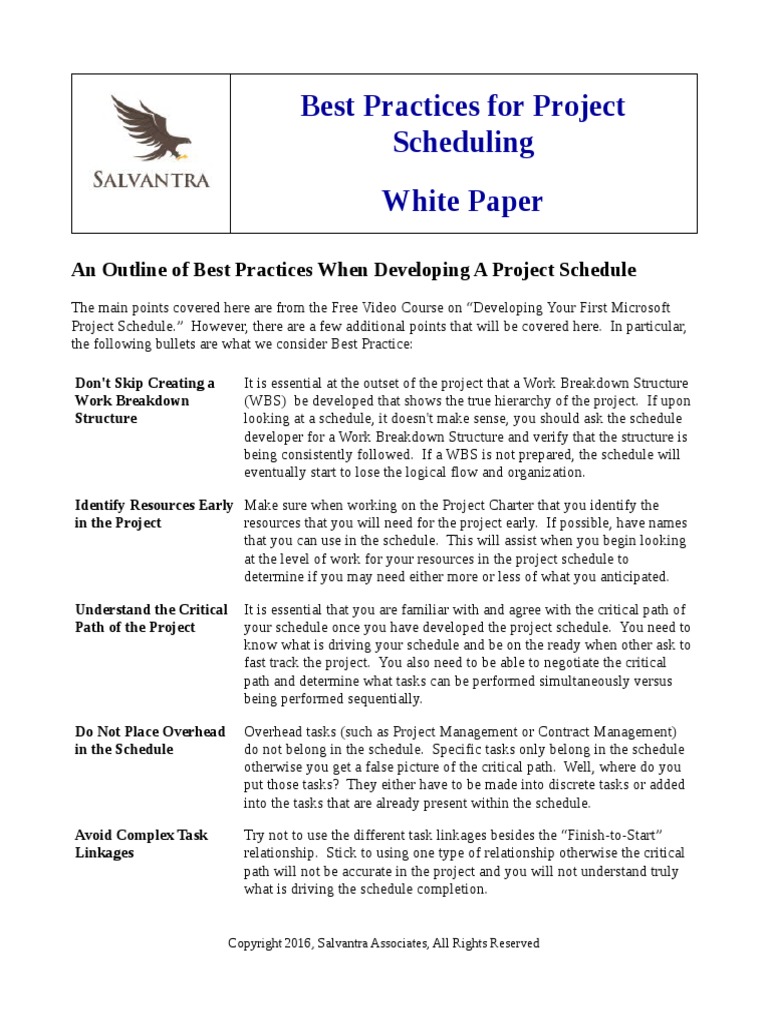 Scheduling Best Practices | PDF | Leadership | Accountability