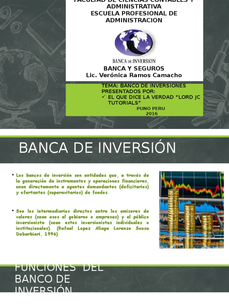 Banca de Inversiones | PDF | Banca de inversión | Bancos