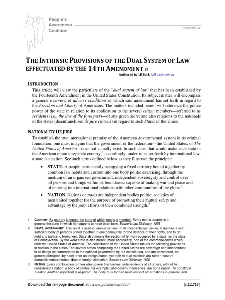 Dual System of Law | PDF | Fourteenth Amendment To The United States ...
