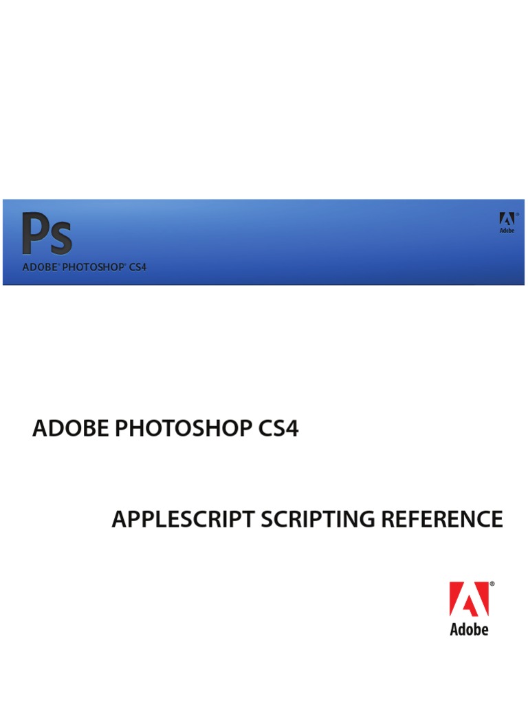 Photoshop CS4 AppleScript Ref PDF | PDF | Adobe Photoshop | Object (Computer Science)