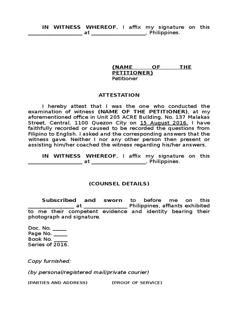 IN WITNESS WHEREOF, I Affix My Signature On This | PDF