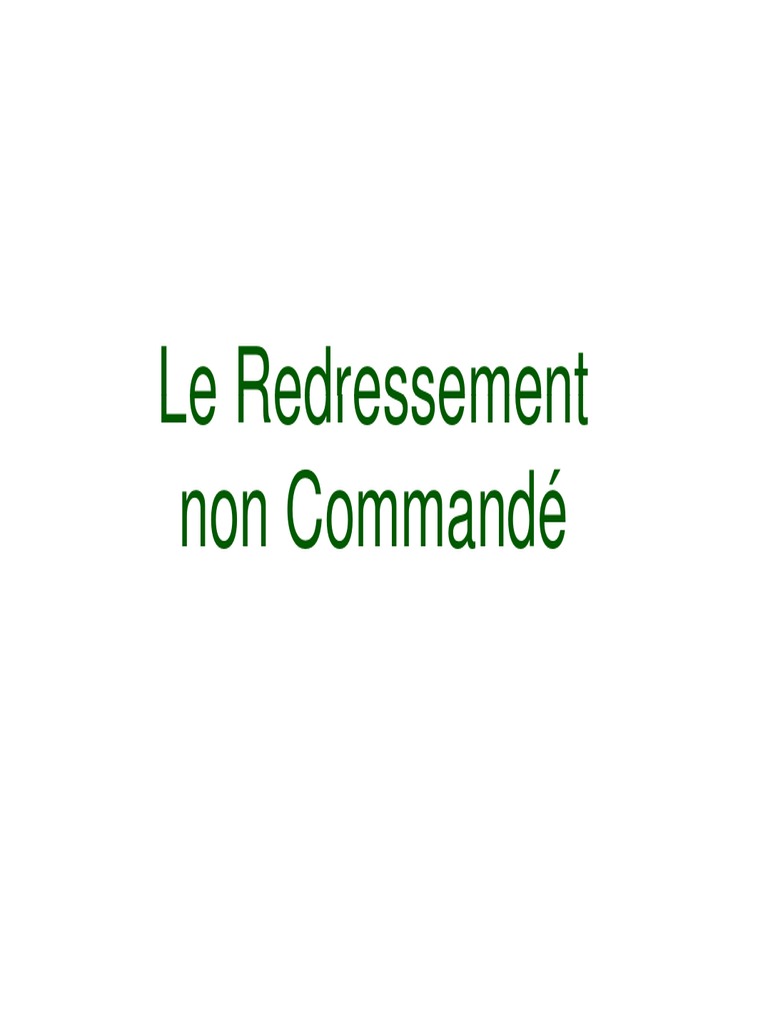 Redressement et Convertisseurs AC-DC | PDF | Redresseur | Composants ...
