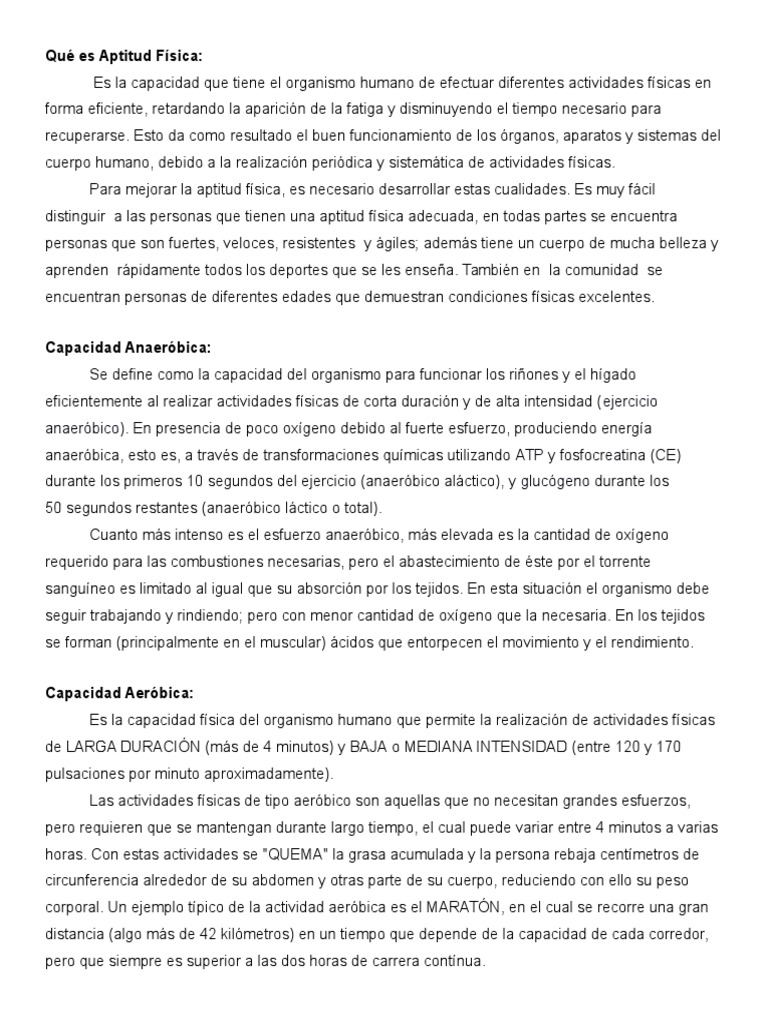 Qué Es Aptitud Física | PDF | Ejercicio físico | Flexibilidad (anatomía)