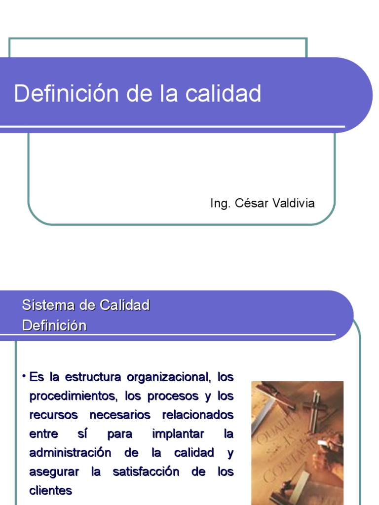 Definicion de La Calidad | Producto (Negocio) | Calidad (comercial)