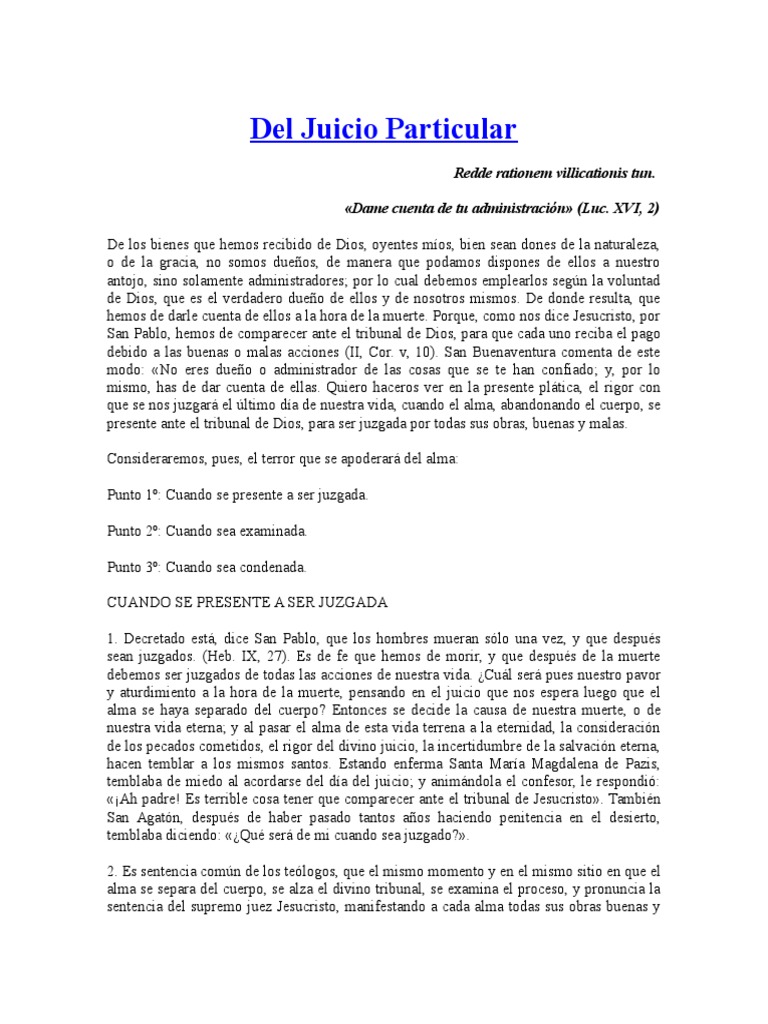 Del Juicio Particular San Alfonso Ma de Ligorio | PDF | Pecado | Penitencia
